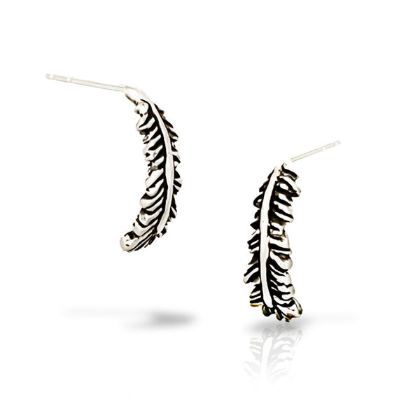 Feather Hoop Earrings – Louisa B Designs